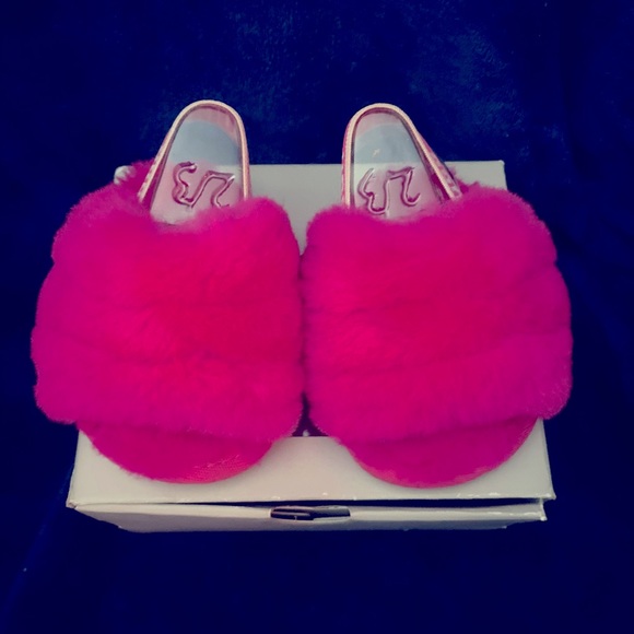 UGG | Shoes | Baby Fluff Yeah Slide Hot Pink | Poshmark
